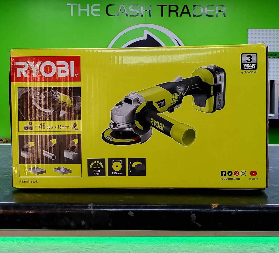 New RYOBI R18AG-140S ANGLE GRINDER NEW - Own4Less